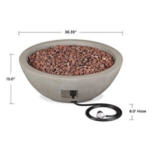 Afuera Living Contemporary Propane Fire Bowl in Glacier Gray