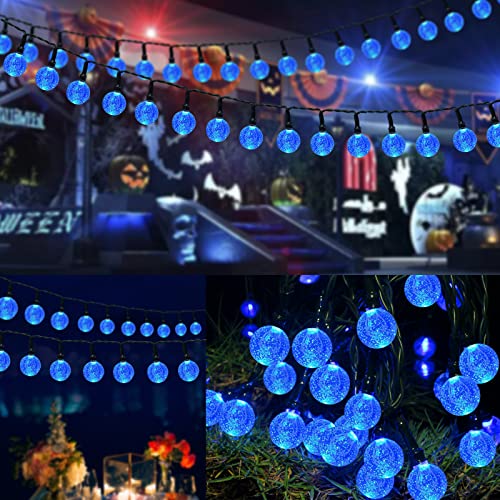 Lotenten Solar String Lights Outdoor 80 Led 46ft Globe Lights,8 Modes Waterproof Solar Powered Decorative String Lights for Patio Garden Yard Party Wedding Festival( Blue)