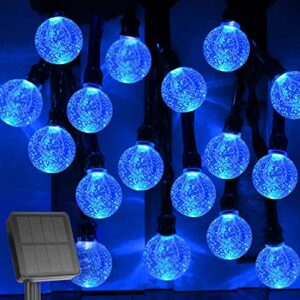 Lotenten Solar String Lights Outdoor 80 Led 46ft Globe Lights,8 Modes Waterproof Solar Powered Decorative String Lights for Patio Garden Yard Party Wedding Festival( Blue)