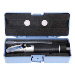 brix meter refractometer, professional handheld alcohol 0-80% test refractometer tester brix refractometer hydrometer with automatic temperature compensation function for brewing beer wort