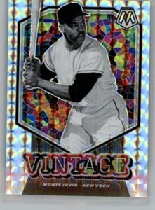 2021 panini mosaic vintage mosaic #14 monte irvin new york giants prizm baseball parallel trading card