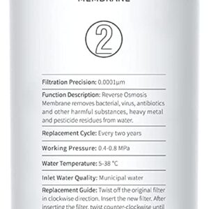 Filter Element Of Reverse Osmosis Under-Counter 500GPD-X6-PCP+CTO+RO