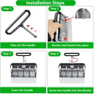 [Upgraded] 8 Soil Blocker 2 inch Manual Quad Soil Blocker Set Handheld Soil Block Maker Garden Blocking Tools for Seedings, Cuttings, Greenhouses - Come with Garden Gloves