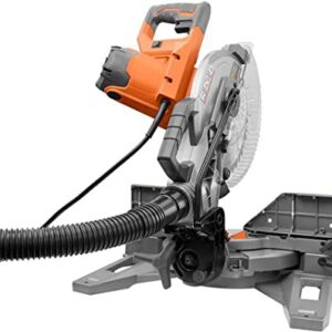 RIDGID 15 Amp 10 in. Dual Miter Saw with LED Cut Line Indicator