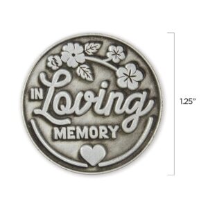 in Loving Memory Memorial Gift, Bereavement Love Expression Coin, Pocket Sympathy Worry Stone Coin for Grieving & Remembrance, EDC Reminder Coin, Never Forgotten Token of Encouragement