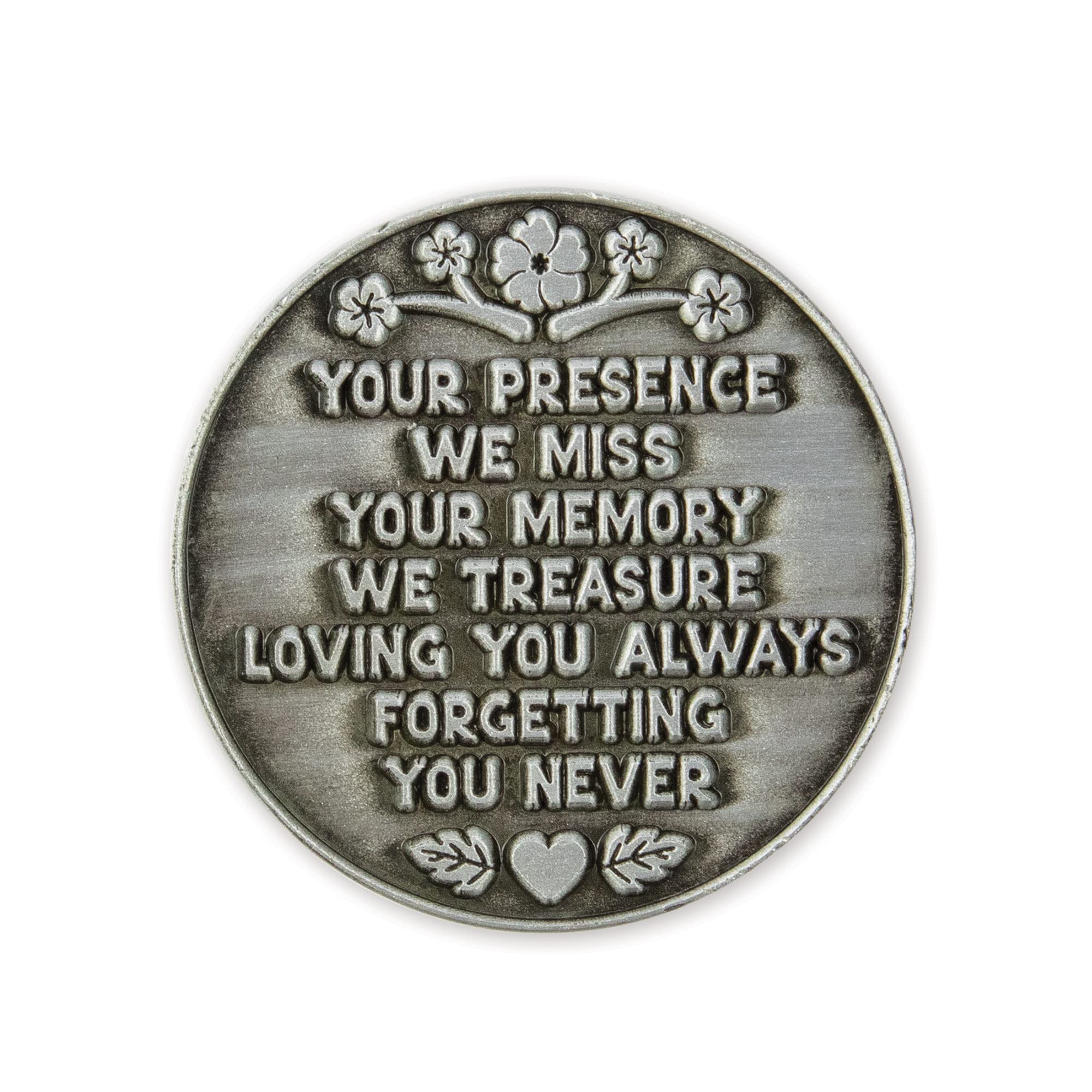 in Loving Memory Memorial Gift, Bereavement Love Expression Coin, Pocket Sympathy Worry Stone Coin for Grieving & Remembrance, EDC Reminder Coin, Never Forgotten Token of Encouragement