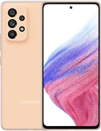 Samsung Galaxy A53 5G Dual A5360 ROM 256GB 8GB RAM Factory Unlocked (GSM Only | No CDMA - not Compatible with Verizon/Sprint) Mobile Cell Phone - Peach