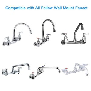 MOSELNY Installation Kit for Wall Mount Commercial Kitchen Sink Faucet, Backsplash Mount Set for Stainless Steel Commercial Compartment Prep & Utility Sink (2Pcs)