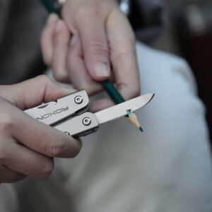 ROXON M2 14 in 1 Mini Multitool Small Lightweight with Folding Scissors Mini Storm With 9pc Bits Set + Holder Multi Tool