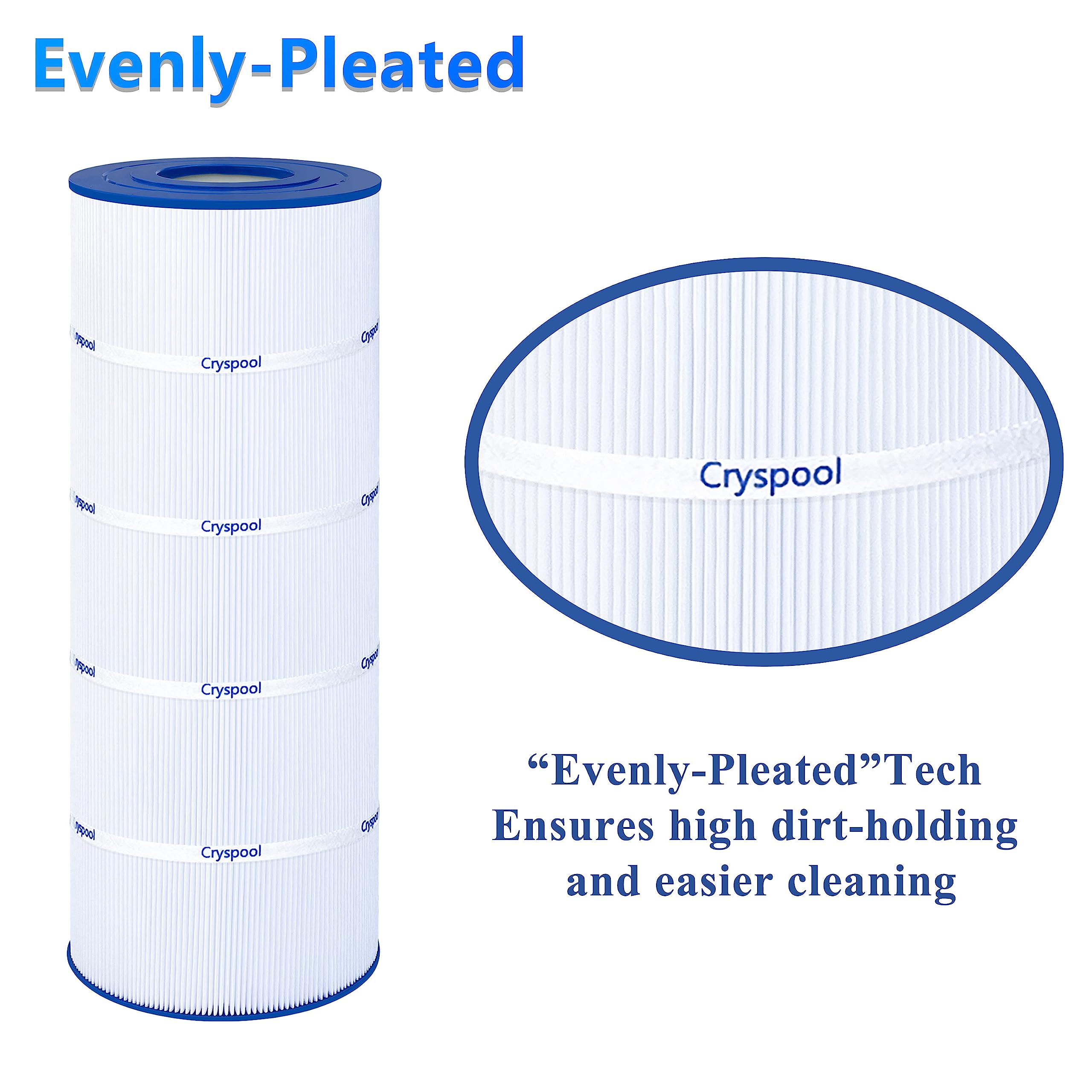 Cryspool CP-08055 Pool Filter Compatible with C1200, CX1200RE, PA120, Unicel C-8412, Filbur FC-1293, Waterway Clearwater II 125, 817-0125N,120 Sq. Ft, 1 Pack