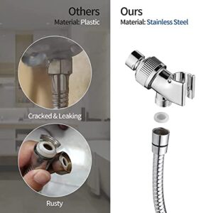 KSUCBOHAR Handheld Shower Head Set High Pressure Shower Head High Flow Hand Held Showerhead Set with 59 Inch 304 Stainless Steel Hose and Multi Angle Adjustable Shower Bracket