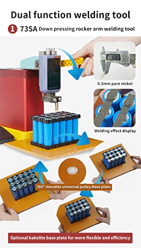 ZCM-JSD 801D 18650 Battery Welding Machine,Hand Held Spot Welder w/Two Modes,Soldering Station Portable fo rRepair Shop,Factory, Laboratory