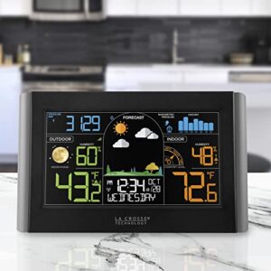 La Crosse Technology S77925-INT Wireless Color Weather Station, Black