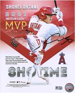 shohei ohtani los angeles angels autographed 8" x 10" 2021 al mvp collage photograph - autographed mlb photos