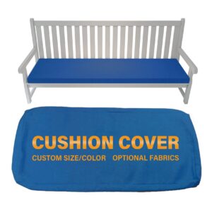 rulaer custom bench cushion cover for patio furniture,100+ color patio cushion covers replacement,indoor/outdoor waterproof and breathable kitchen or swings bench cushion covers(only cover)