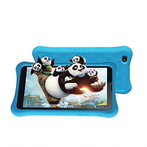 Kids Tablet 8 inch, Tablet for Kids Android 11 Quad Core 32GB Storage 5.0MP Dual Camera HD WiFi Tablet, Parents Control Toddlers Educational Games (Blue)