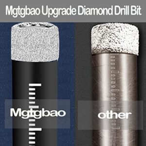 Mgtgbao 10pc 3/16” Dry Diamond Drill Bits Set，10PCS 5mm Hex Shank Core Drill Bit Brazed with Cooling Wax for Porcelain Tile Ceramic Concrete Granite Marble Hard Materials (not for Wood).