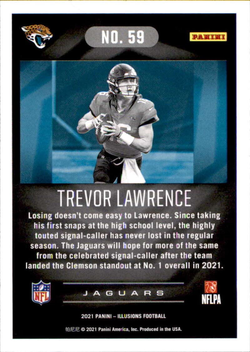 2021 Panini Illusions #59 Trevor Lawrence Jacksonville Jaguars RC Rookie NFL Football Trading Card