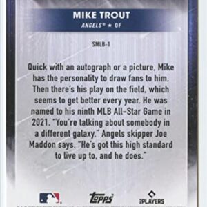 2022 TOPPS STARS OF MLB #SMLB-1 MIKE TROUT LOS ANGELES ANGELS BASEBALL MLB