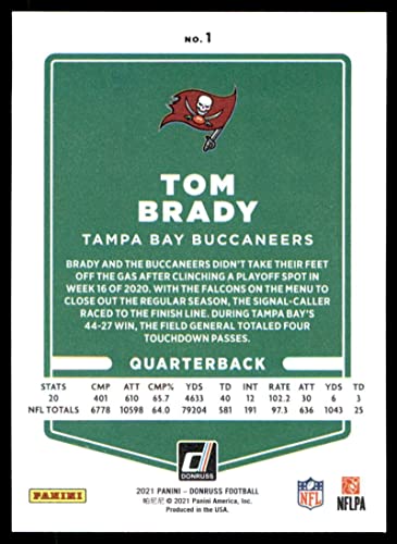 Football NFL 2021 Donruss Photo Variation Press Proof Premium #1 Tom Brady Buccaneers