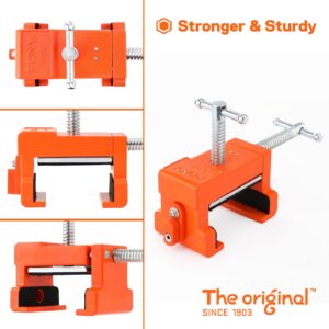 PONY 4-Pack Cabinet Clamps, 8510 Cabinet Claw, Face Frame Clamps for Installing Cabinets, 440 lbs Load Limited Orange