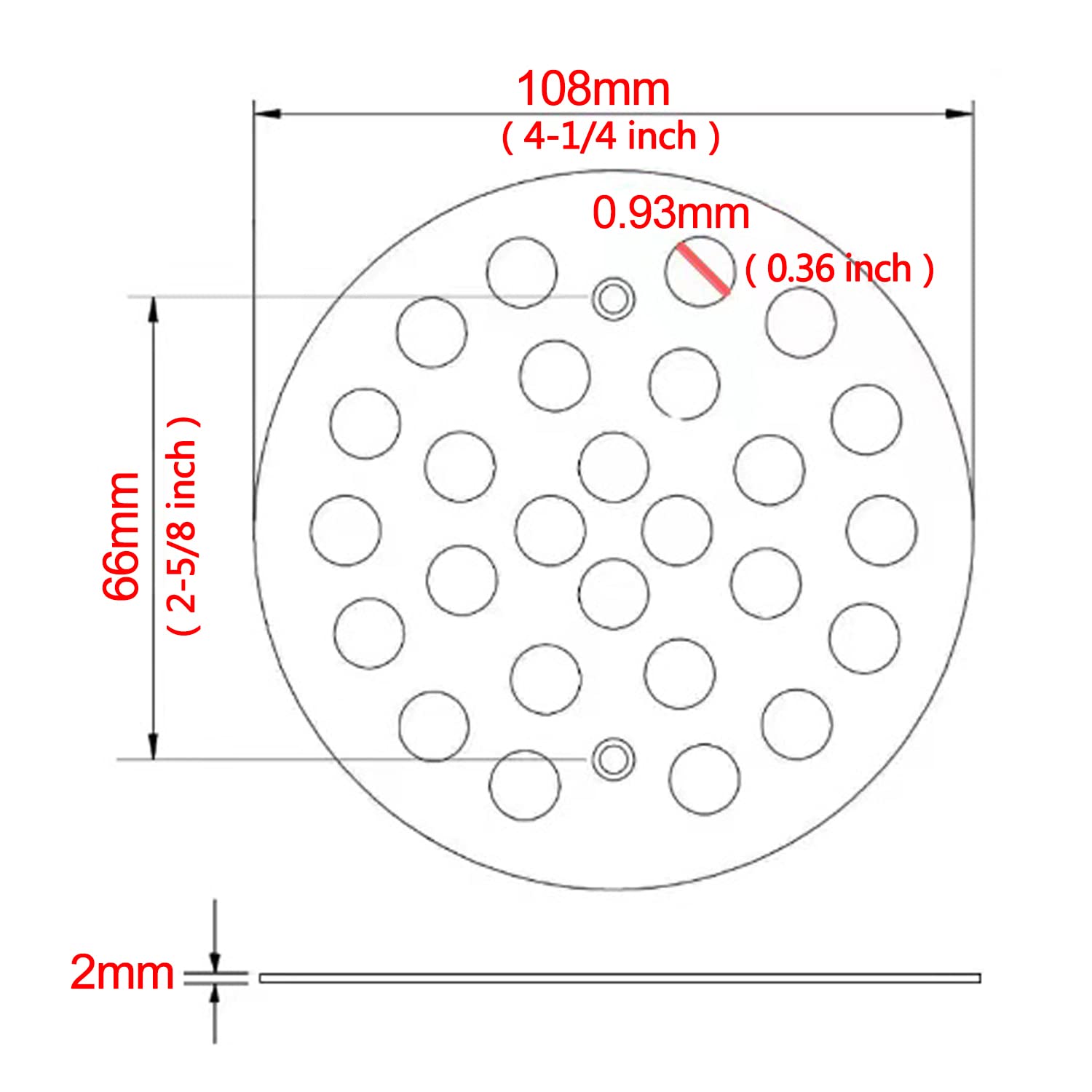 SISEHO Brushed Gold Shower Drain Cover 4 1/4 Inch Round Screw in，Replacement Cover Grill Filter，SUS304 Stainless Steel Brass Surface