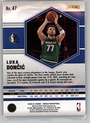 2020-21 Panini Mosaic #47 Luka Doncic Dallas Mavericks Basketball