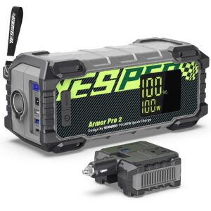 yesper portable power station,299.52wh 83200mah lithium battery outdoor generator with 120w ac output,pd100w type-c car in/output, battery power station for camping outdoor adventure travel