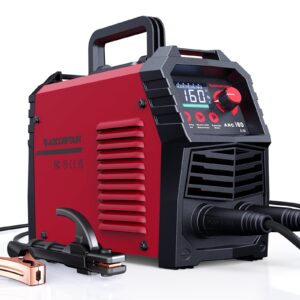 arccaptain 110v/220v stick welder, [large led display] 160amp arc welding machine with synergic control, igbt inverter portable mma welder machine with lift tig hot start, arc force and anti-stick