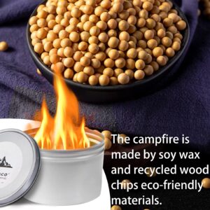 Tabletop Fire Pit Portable Campfire 2 Packs Compact and Convenient Bonfire Outdoor Fire Pits Emergency Fire Starters for Picnic Camping Hiking Climbing