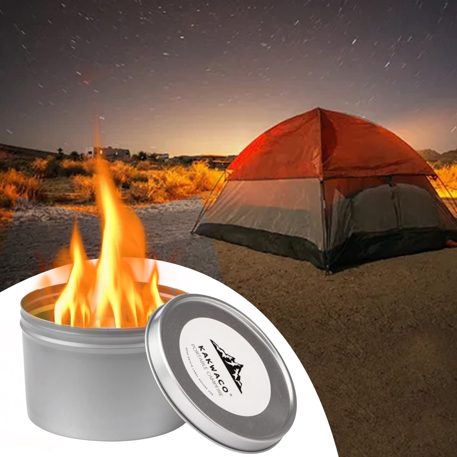 Tabletop Fire Pit Portable Campfire 2 Packs Compact and Convenient Bonfire Outdoor Fire Pits Emergency Fire Starters for Picnic Camping Hiking Climbing