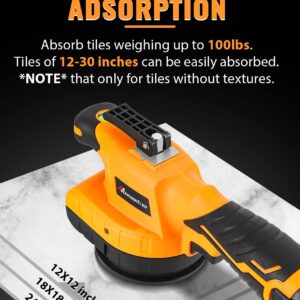 Mxmoonfree 12V Tile Vibration Machine ORANGE + Tile Vibrator No Suction Cup