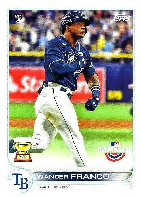 2022 Topps Opening Day Baseball Series Complete Mint 220 Card Set with Rookies and Stars including Mike Trout, Wander Franco, Vladimir Guerrero Jr and Fernando Tatis Jr Plus