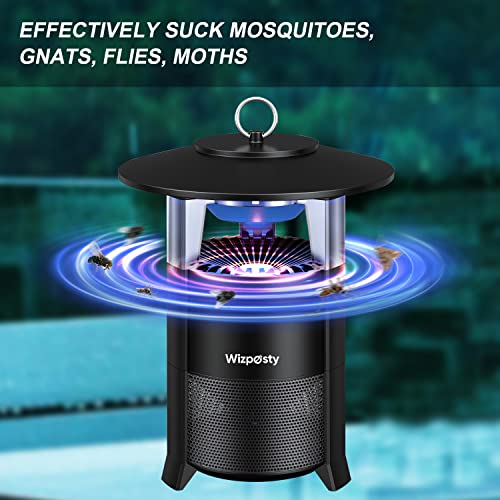 Wizpesty Insect Traps Light, Catch Flying Insect, Fruit Flies Killer, Catcher & Killer for Fruit Fly Gnats Mosquitos Indoor and Outdoor, Waterproof IPX4, USB Powered with 5pcs Sticky Glue