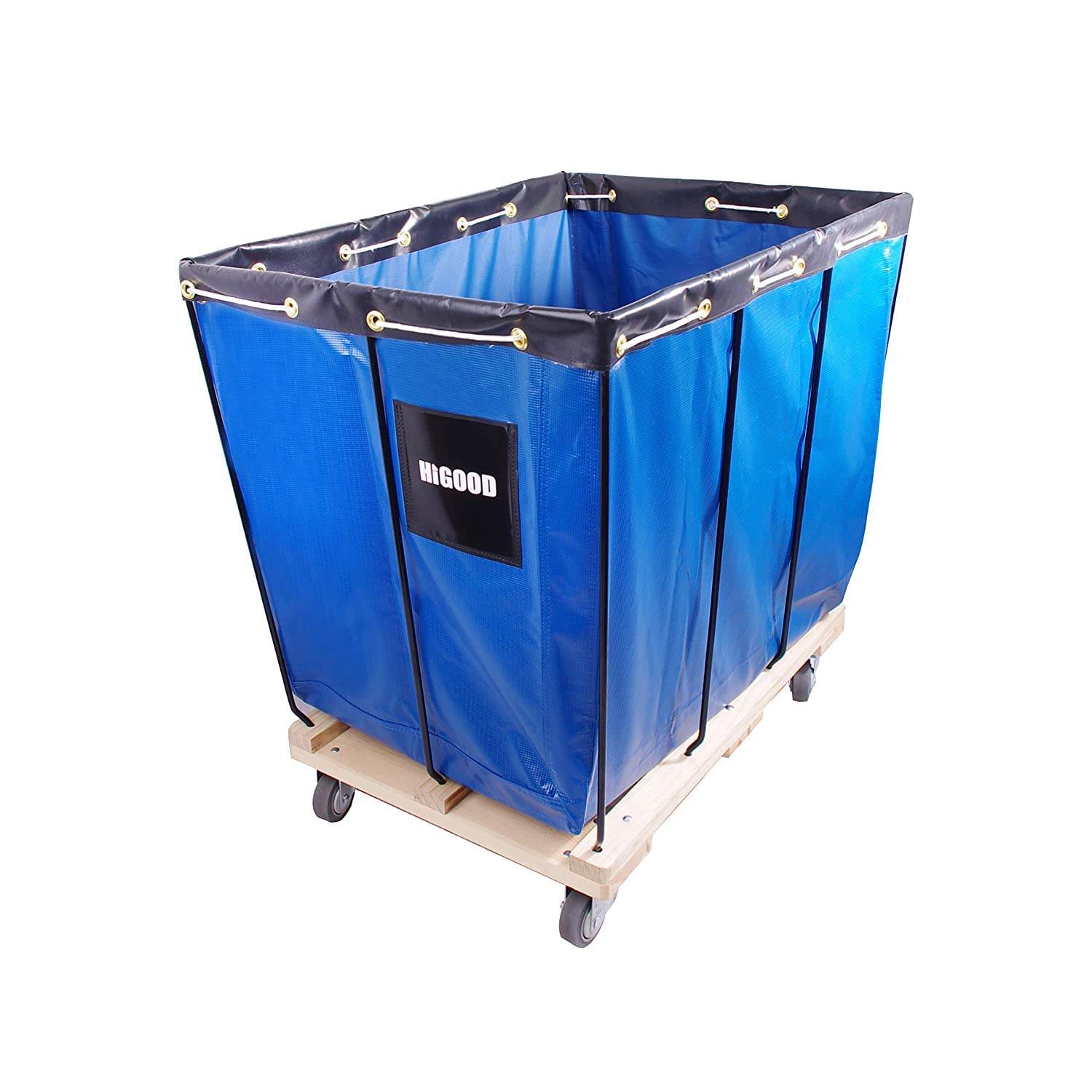 HIGOOD Basket Trucks,Service Carts Blue 16 Bushel Knock Down Truck,Carts, 20.0 cu. ft, 600 lb, 40" L X 28" W X 35.5" H Capacity