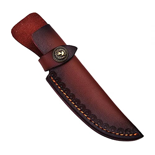 DONGKER 8.6" Handmade Leather Knife Sheath, Vertical Knife Sheaths Belt for Blade Knife