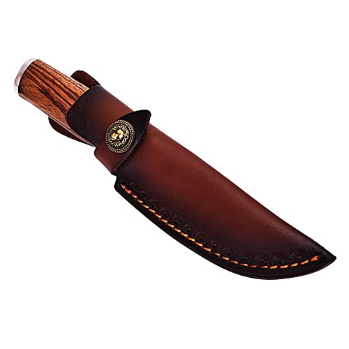 DONGKER 8.6" Handmade Leather Knife Sheath, Vertical Knife Sheaths Belt for Blade Knife