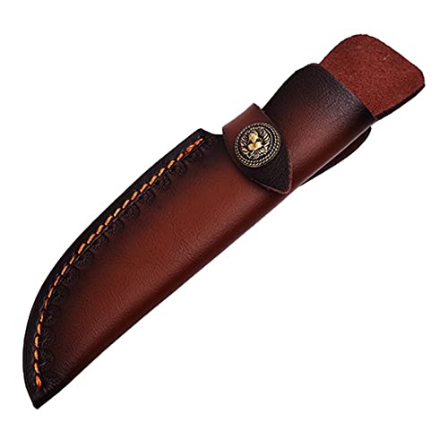 DONGKER 8.6" Handmade Leather Knife Sheath, Vertical Knife Sheaths Belt for Blade Knife