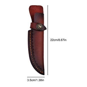 DONGKER 8.6" Handmade Leather Knife Sheath, Vertical Knife Sheaths Belt for Blade Knife