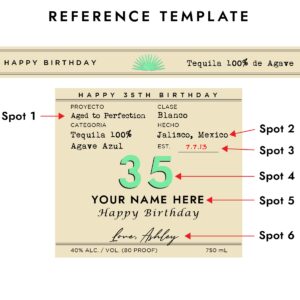 Personalized Happy Birthday Label to fit Casamigos Bottles