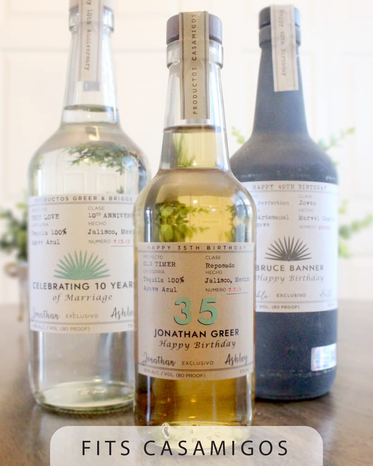 Personalized Happy Birthday Label to fit Casamigos Bottles