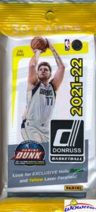 2021/22 panini donruss nba basketball huge jumbo fat cello pack with 30 cards! look for exclusive parallels plus rookies & autos of evan mobley, cade cunningham, scottie barnes & many more! wowzzer!