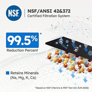 Pureal Hybrid Home PPU-1700K Under Sink Water Filter System, 20K Gallons, NSF/ANSI 42&372, Mineral Sediment Carbon Block KDF Polyphosphate Filter for Scale & Lead & Chlorine