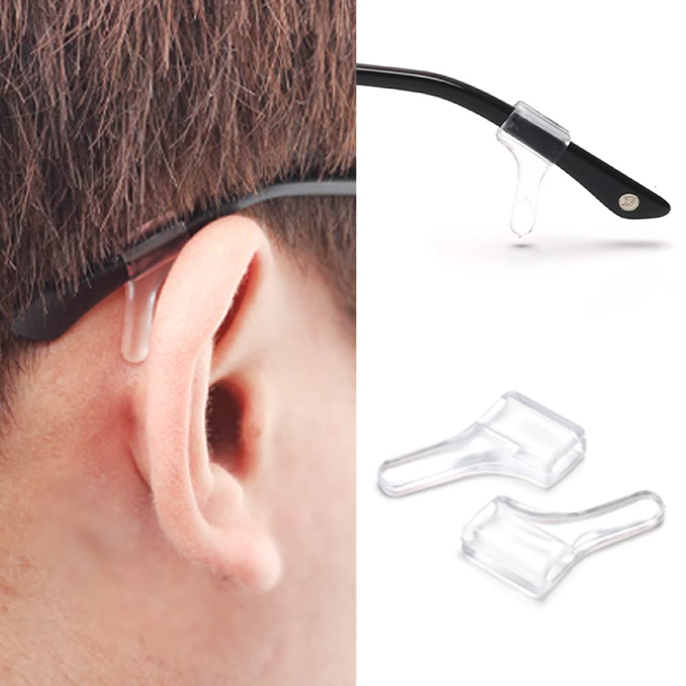 iGeyzoe 25 Pairs Eyeglasses Ear Grip Ear Hooks, Anti-Slip Holder Eyeglasses Stoppers Temple Tips Sleeve Retainer Eyewear Retainers Spectacle Stay For Eyeglasses, Sunglasses, Reading Glasses