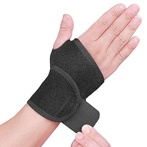 RSAOENF 2 Pack Wrist Brace, Wrist Straps for Carpal Tunnel for women and men, Wrist Support Brace for Weightlifting, Working Out and Pain Relief. Flexible, Highly Elastic, Adjustable (B-Black)