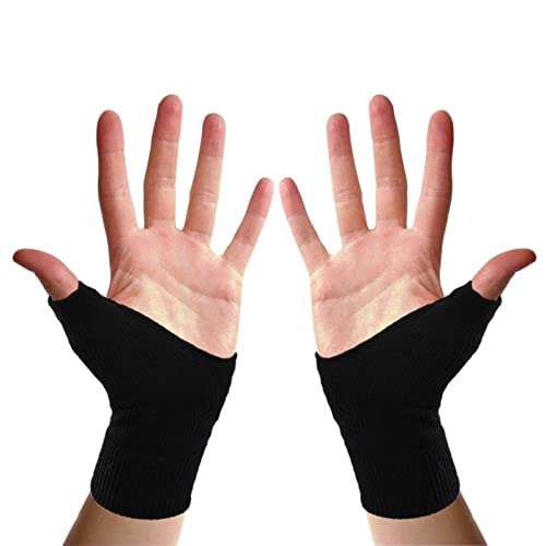 Arthritis Thumb Compression Gloves, Comfort Breathable Wrist Brace Fingerless Glove for Arthritis pain, Soft Thumb Support for Women and Men Hand(S)