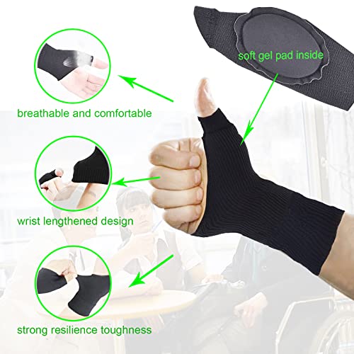 Arthritis Thumb Compression Gloves, Comfort Breathable Wrist Brace Fingerless Glove for Arthritis pain, Soft Thumb Support for Women and Men Hand(S)