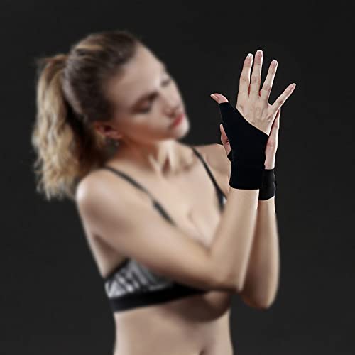 Arthritis Thumb Compression Gloves, Comfort Breathable Wrist Brace Fingerless Glove for Arthritis pain, Soft Thumb Support for Women and Men Hand(S)