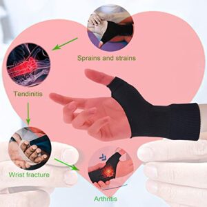 Arthritis Thumb Compression Gloves, Comfort Breathable Wrist Brace Fingerless Glove for Arthritis pain, Soft Thumb Support for Women and Men Hand(S)