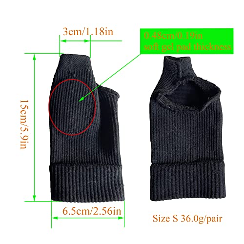 Arthritis Thumb Compression Gloves, Comfort Breathable Wrist Brace Fingerless Glove for Arthritis pain, Soft Thumb Support for Women and Men Hand(S)